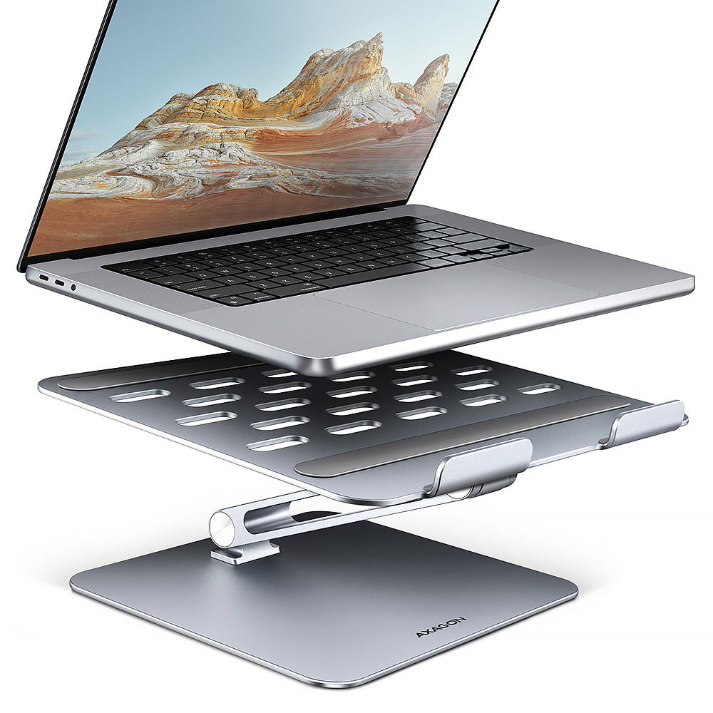 AXAGON STND-LQ ALUMINUM stand for 10" - 16" laptops & tablets, foldable ...