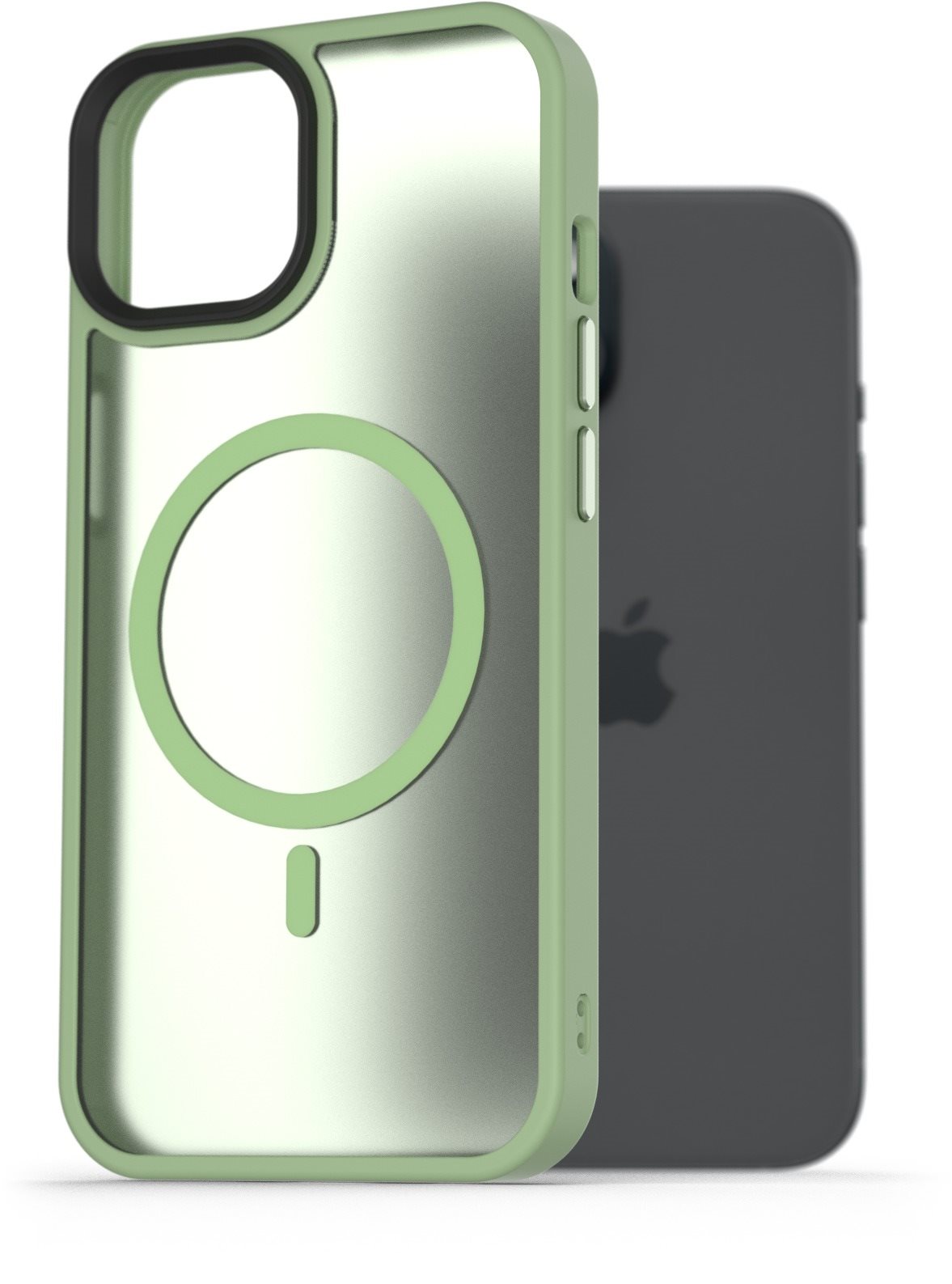 AlzaGuard Matte Case Compatible with MagSafe pro iPhone 15 zelený za ...