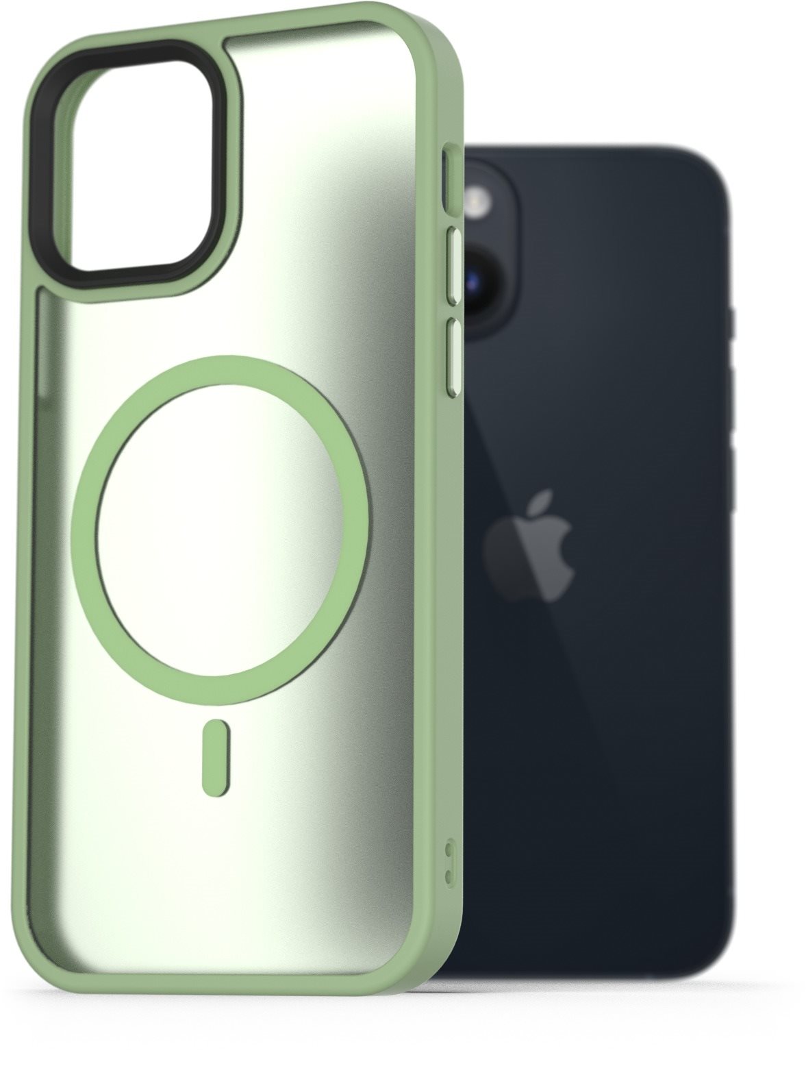 AlzaGuard Matte Case Compatible with MagSafe pro iPhone 14 zelený za ...