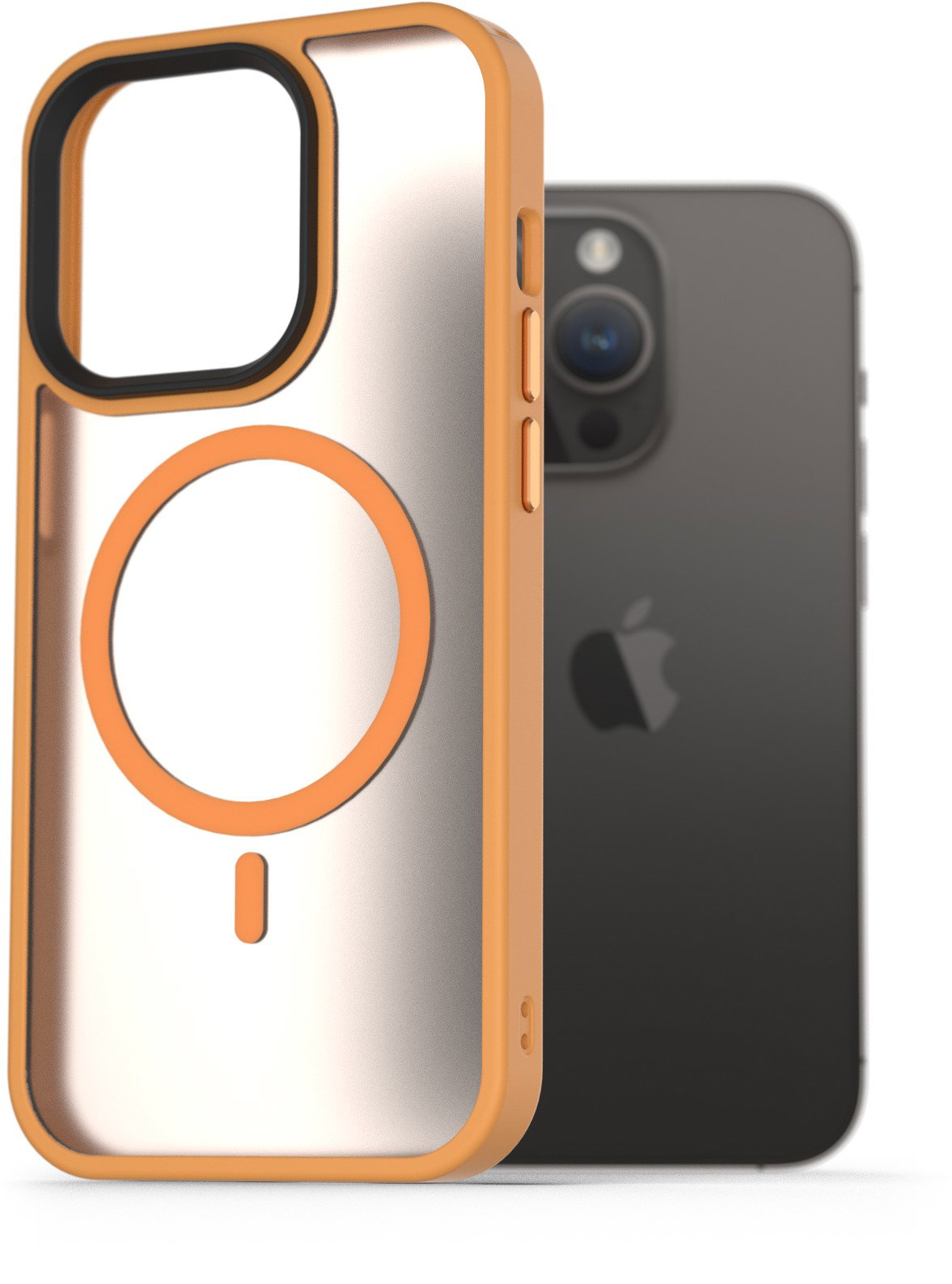 AlzaGuard Matte Case Compatible with MagSafe pro iPhone 14 Pro žlutý za ...