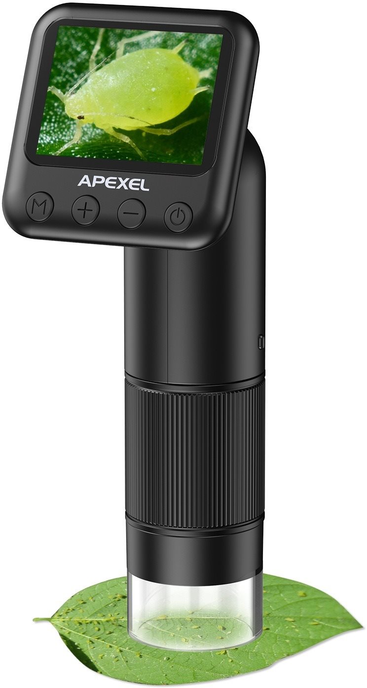 Apexel Mini Mini handheld 400-800X Microscope camera lens with screen ...