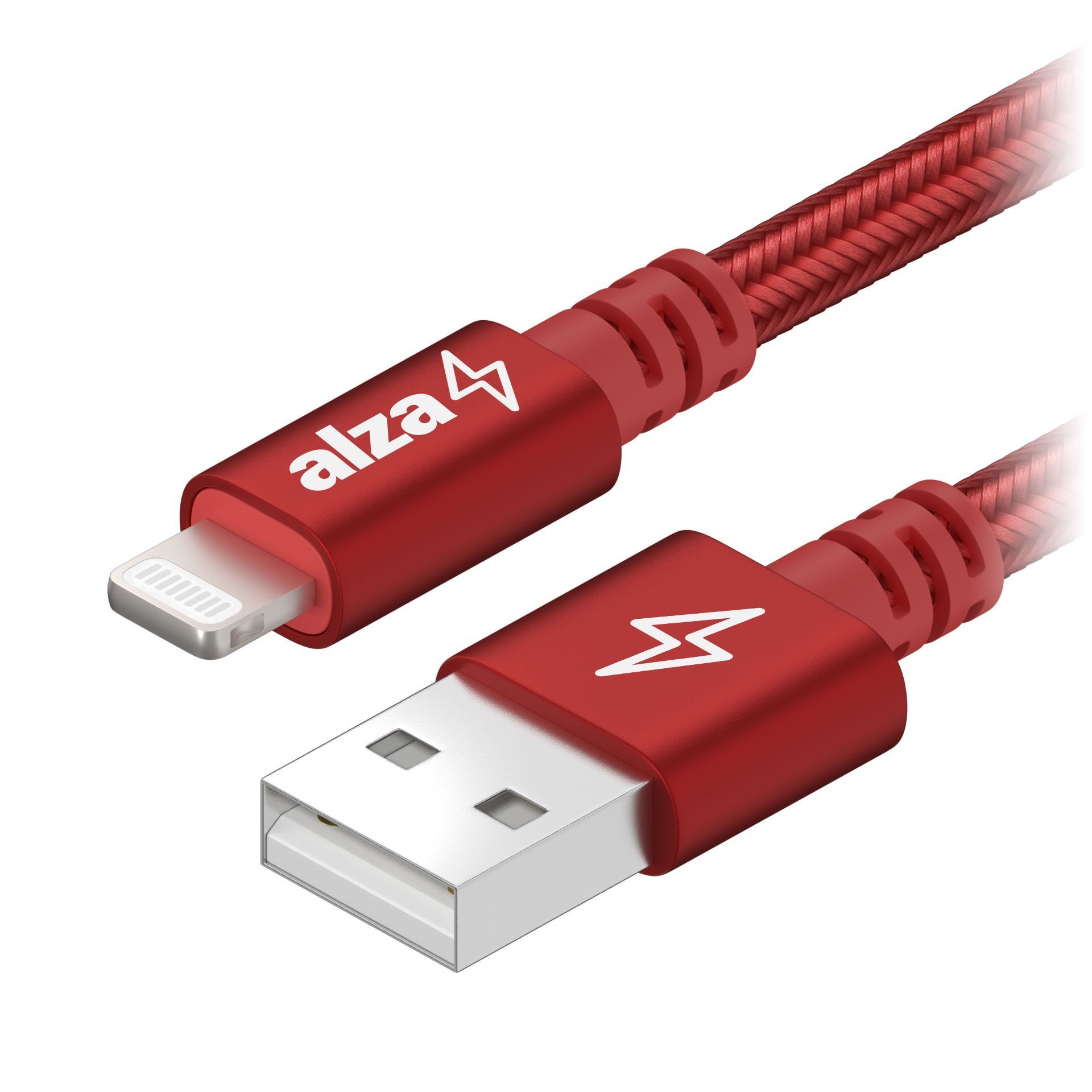 AlzaPower AluCore USB-A to Lightning MFi (C189) 2m červený za 299 Kč ...