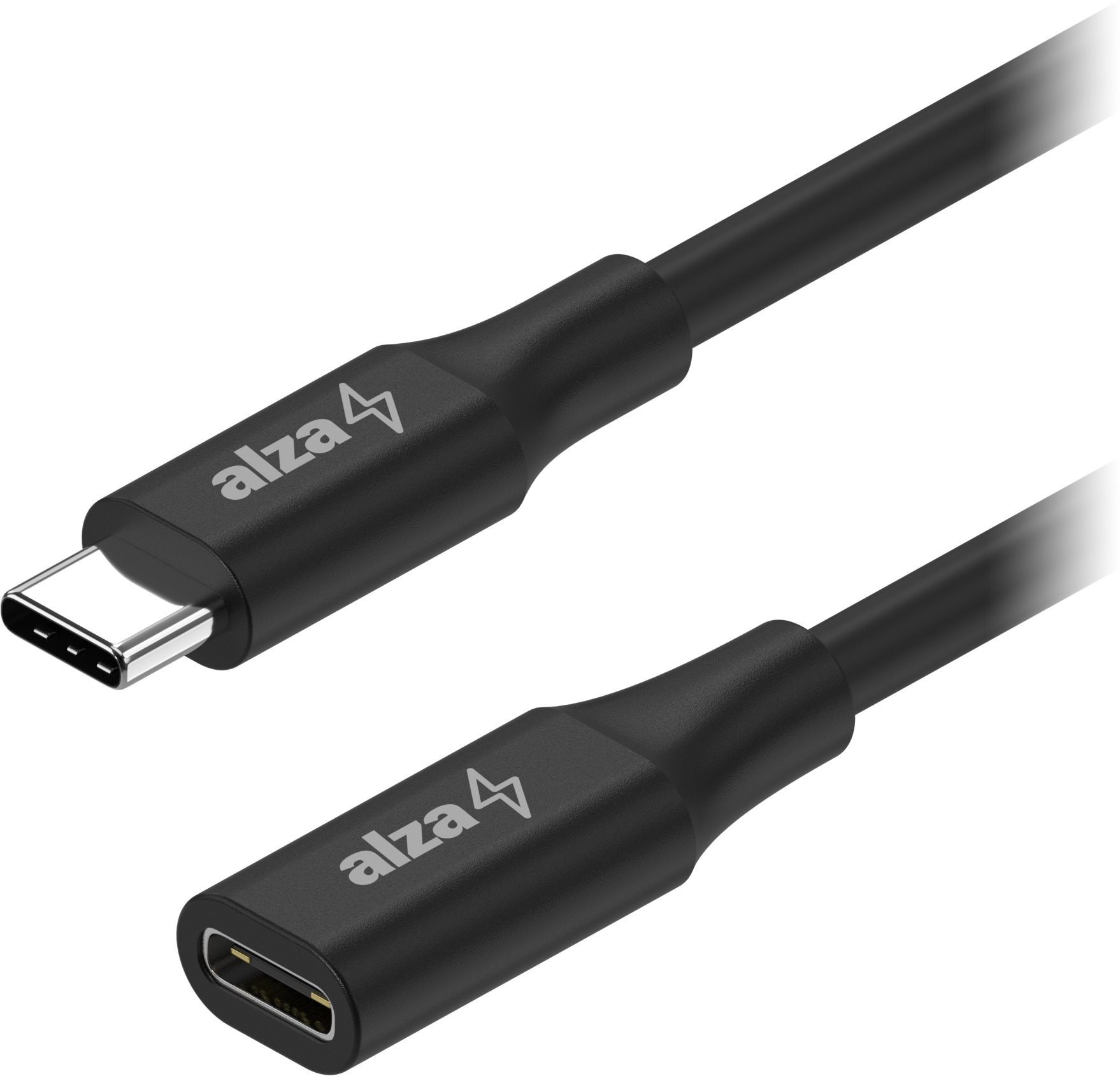 AlzaPower Core USB-C (M) to USB-C (F) 3.2 Gen 1, 0.5m černý za 199 Kč ...