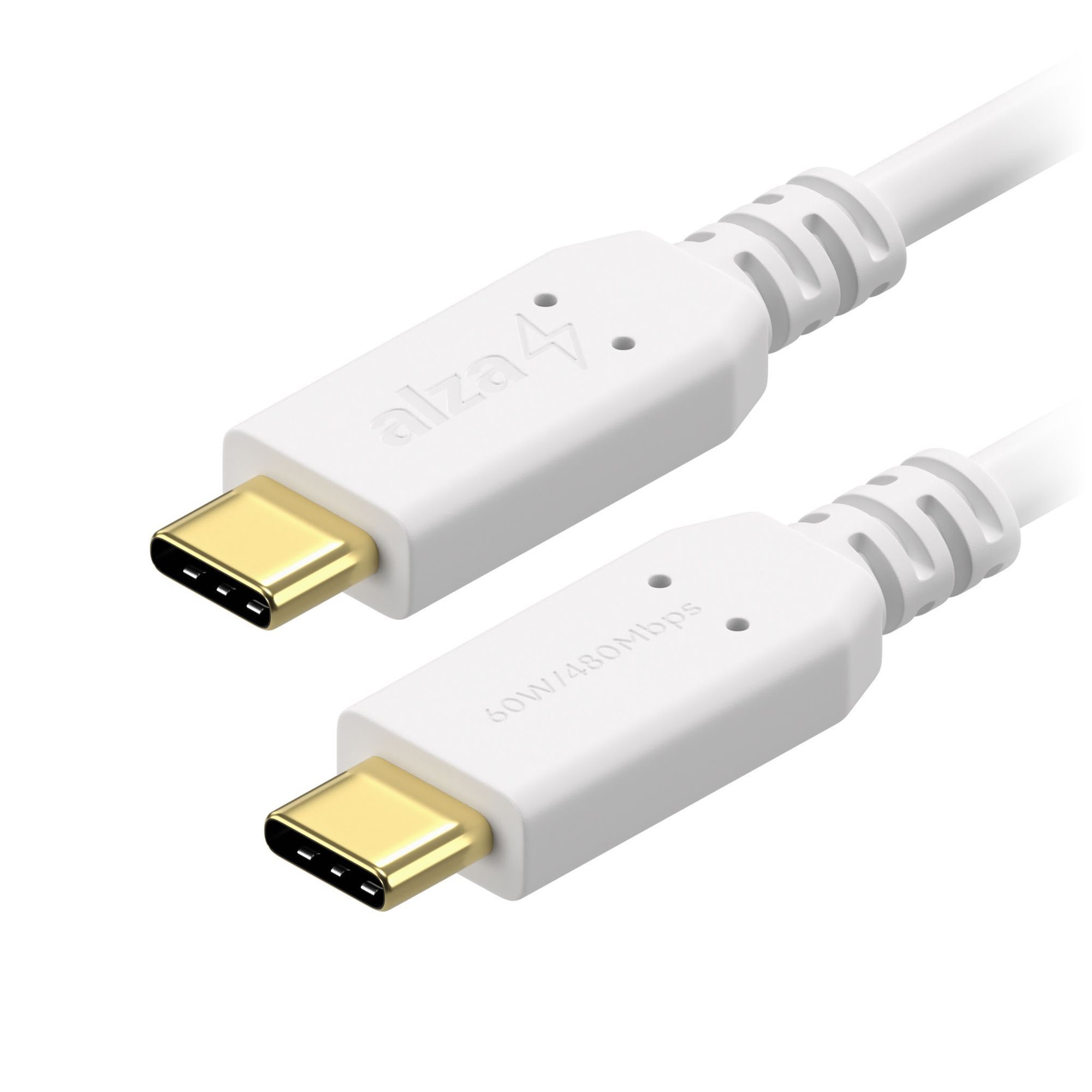 AlzaPower Core USB-C to USB-C 2.0 60W 1m bílý za 149 Kč - Datový kabel ...