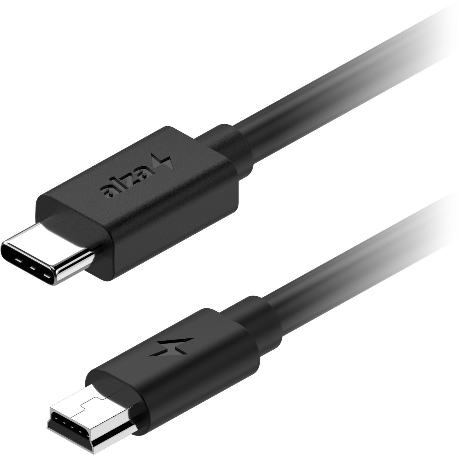 AlzaPower Core USB-C to Mini USB 2.0 2A 0.5m černý za 109 Kč - Datový ...