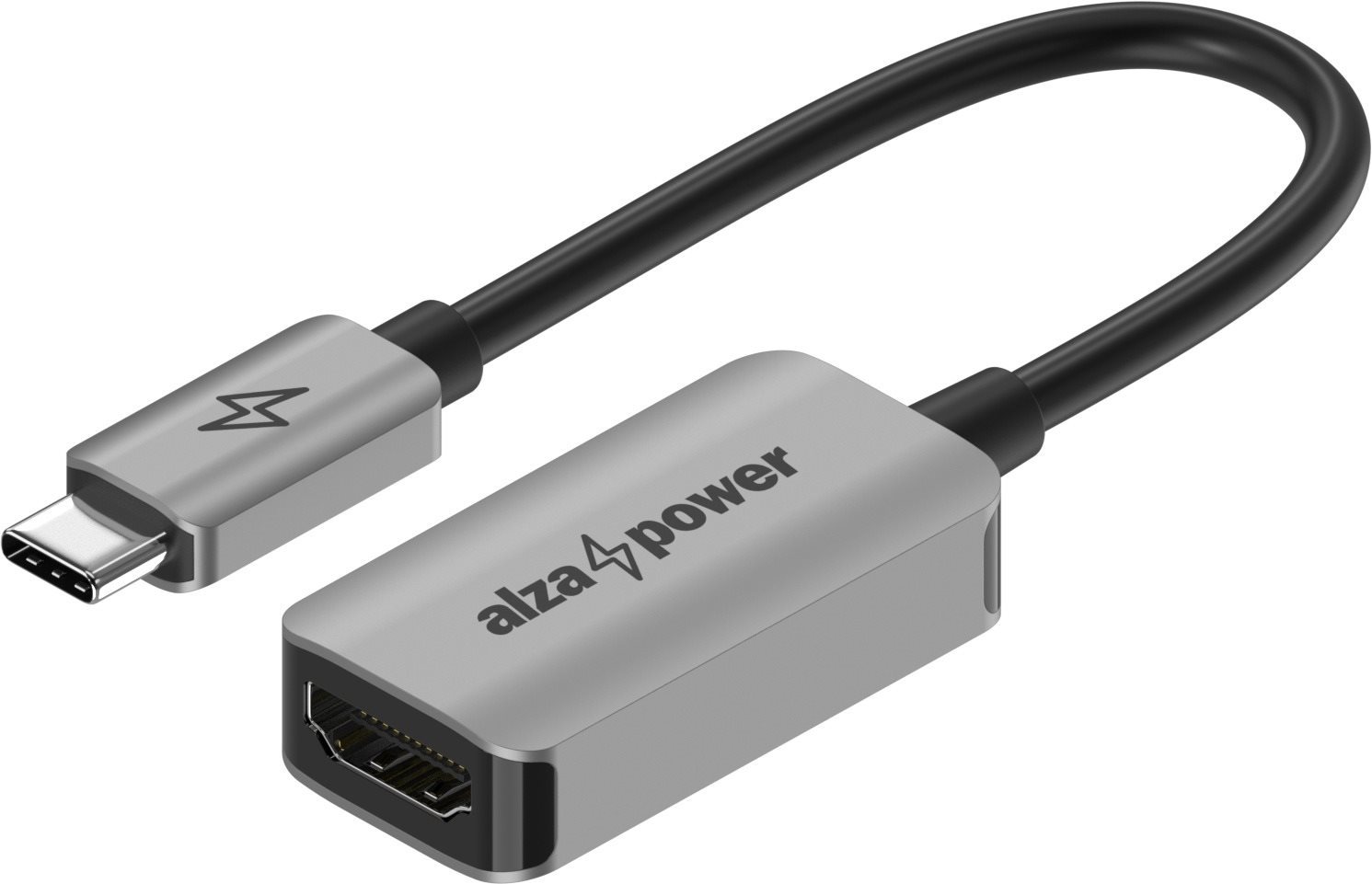 AlzaPower USB-C (M) to HDMI 2.1 (F) 8K 60Hz 0.15m stříbrný od 629 Kč ...