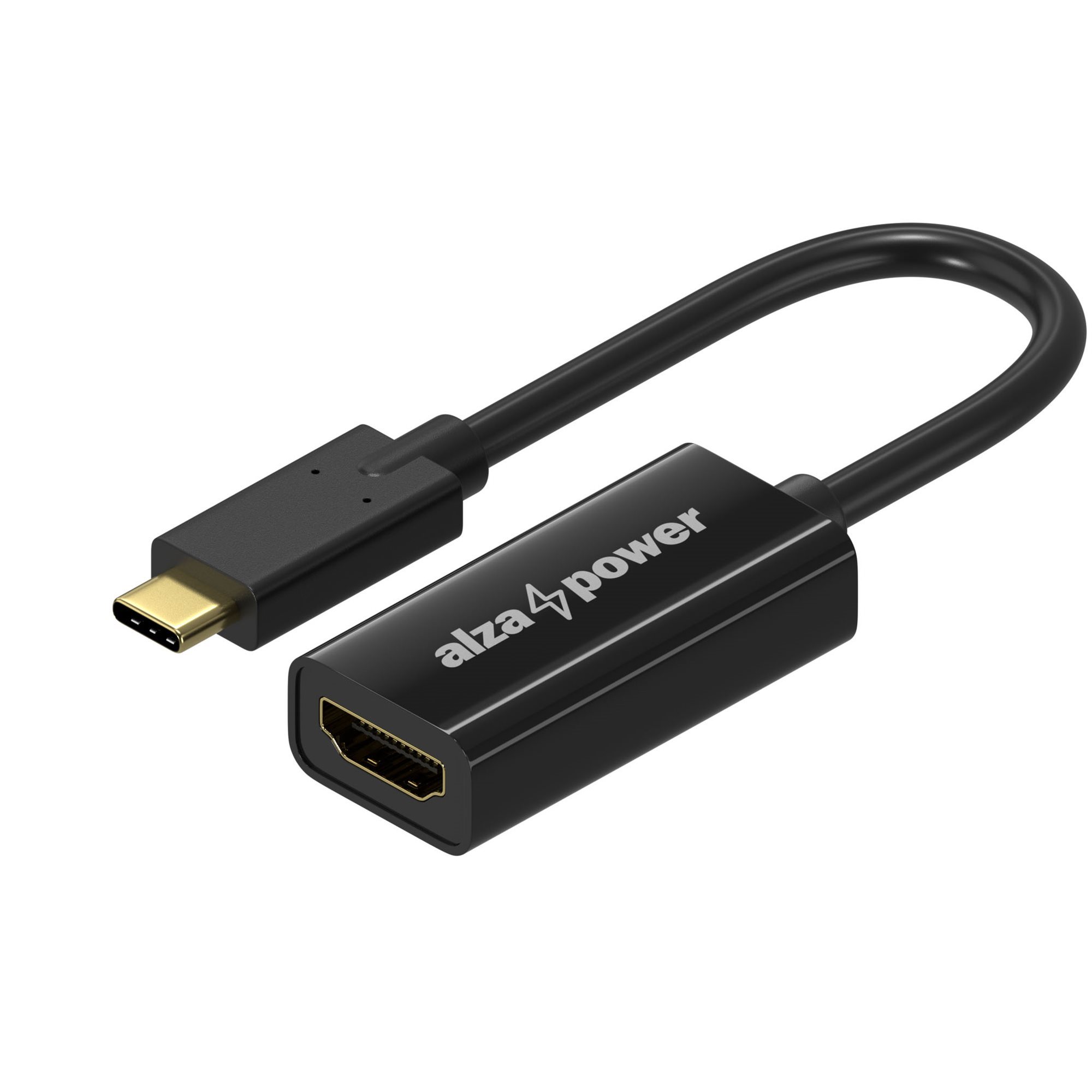 AlzaPower USB-C (M) to HDMI 2.0 (F) 4K 60Hz 0.15m černý za 299 Kč ...