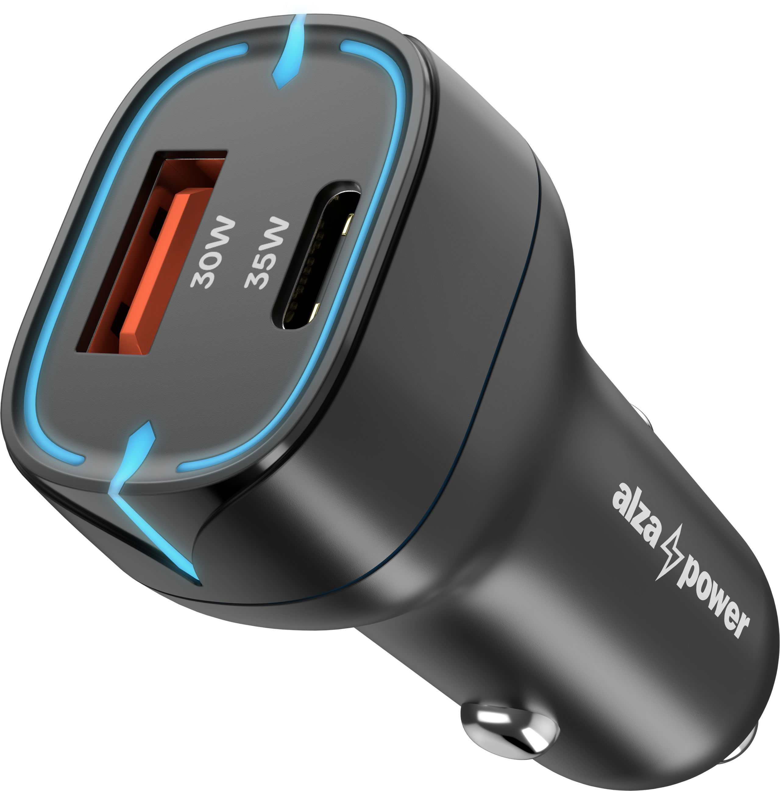 AlzaPower Car Charger P200 USB-A + USB-C Power Delivery 35W černá za ...