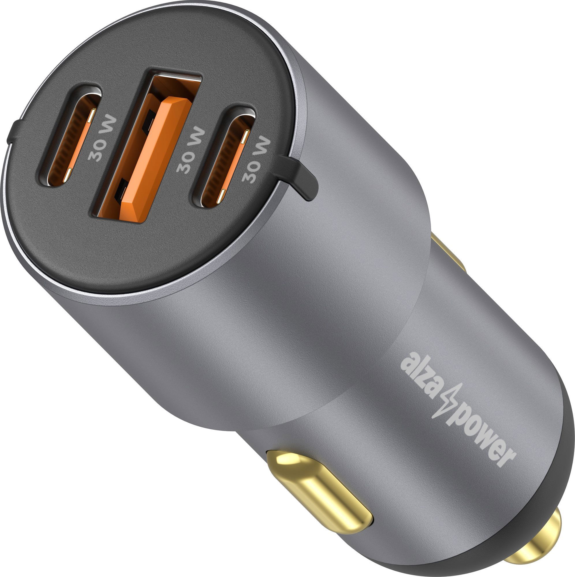 AlzaPower Car Charger P550 USB + USB-C Power Delivery sivá za 15,90 ...