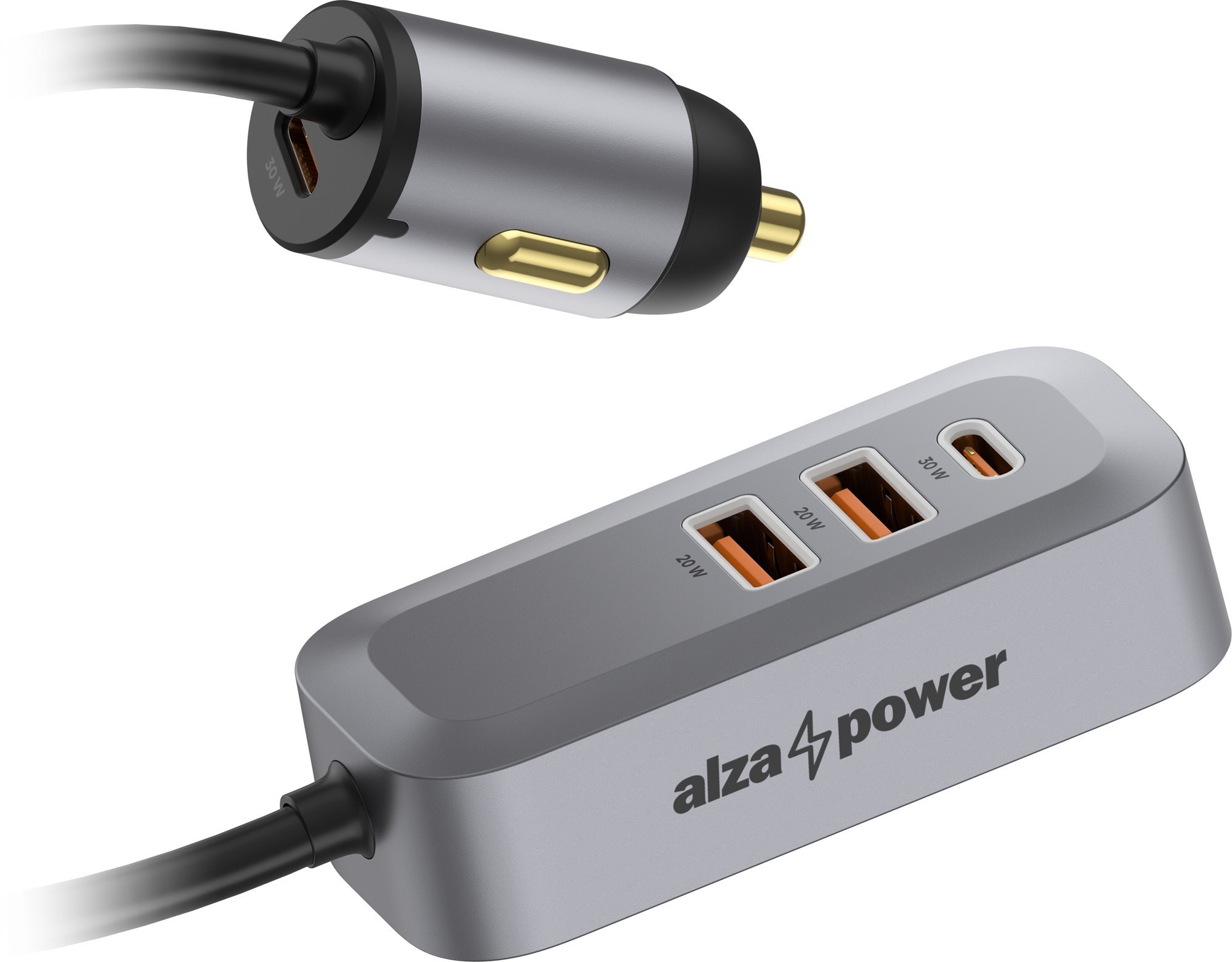 AlzaPower Car Charger X560 Multi Charge 20W šedá za 274 Kč - Nabíječka ...
