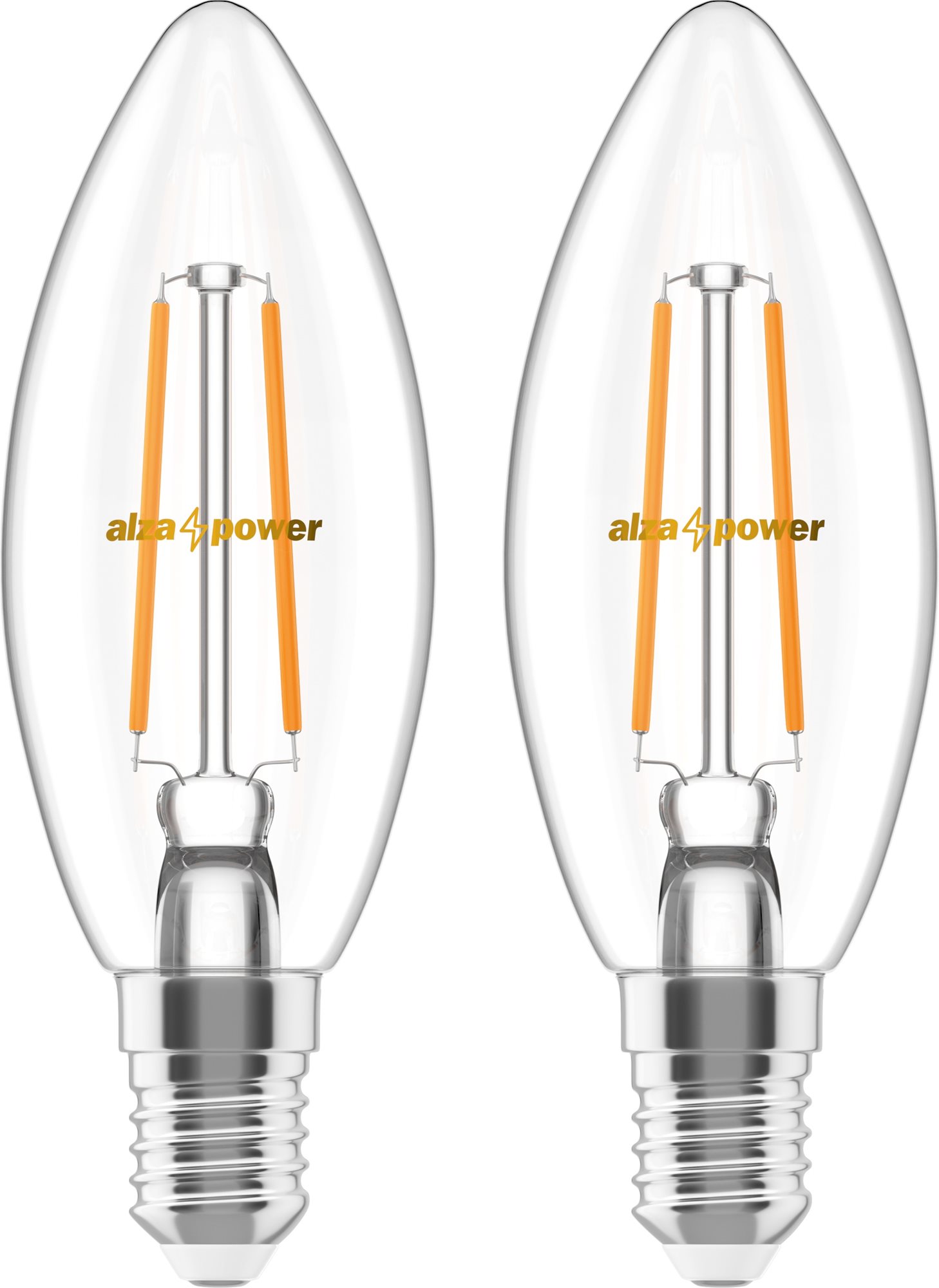 AlzaPower LED 6-55W, E14, 2700K, Filament, set 2ks za 109 Kč - LED ...