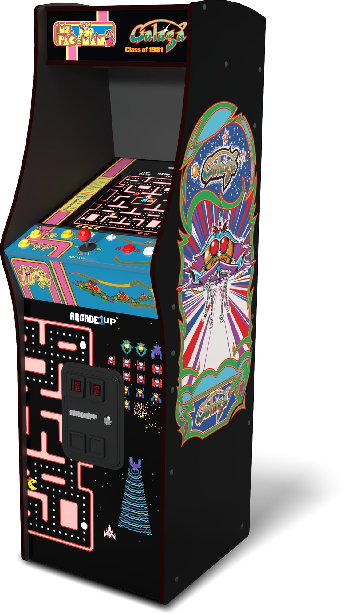 Arcade1up Ms. Pac-Man vs Galaga Deluxe Arcade Machine - Arcade-Automat ...