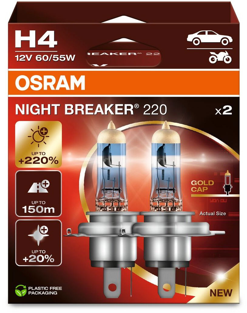 OSRAM H4 Night Breaker 220, +220%, Duo Box - Autožárovka | Alza.cz