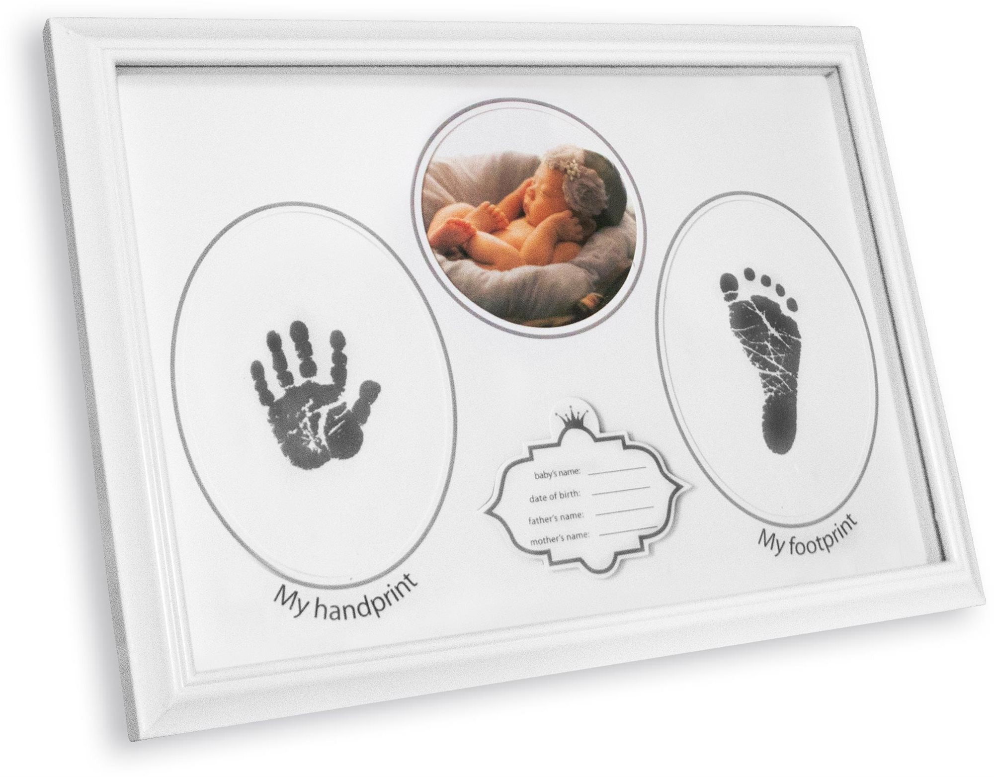 GOLD BABY fotorámeček Naše miminko na inkoustový otisk My handprint 24 ...