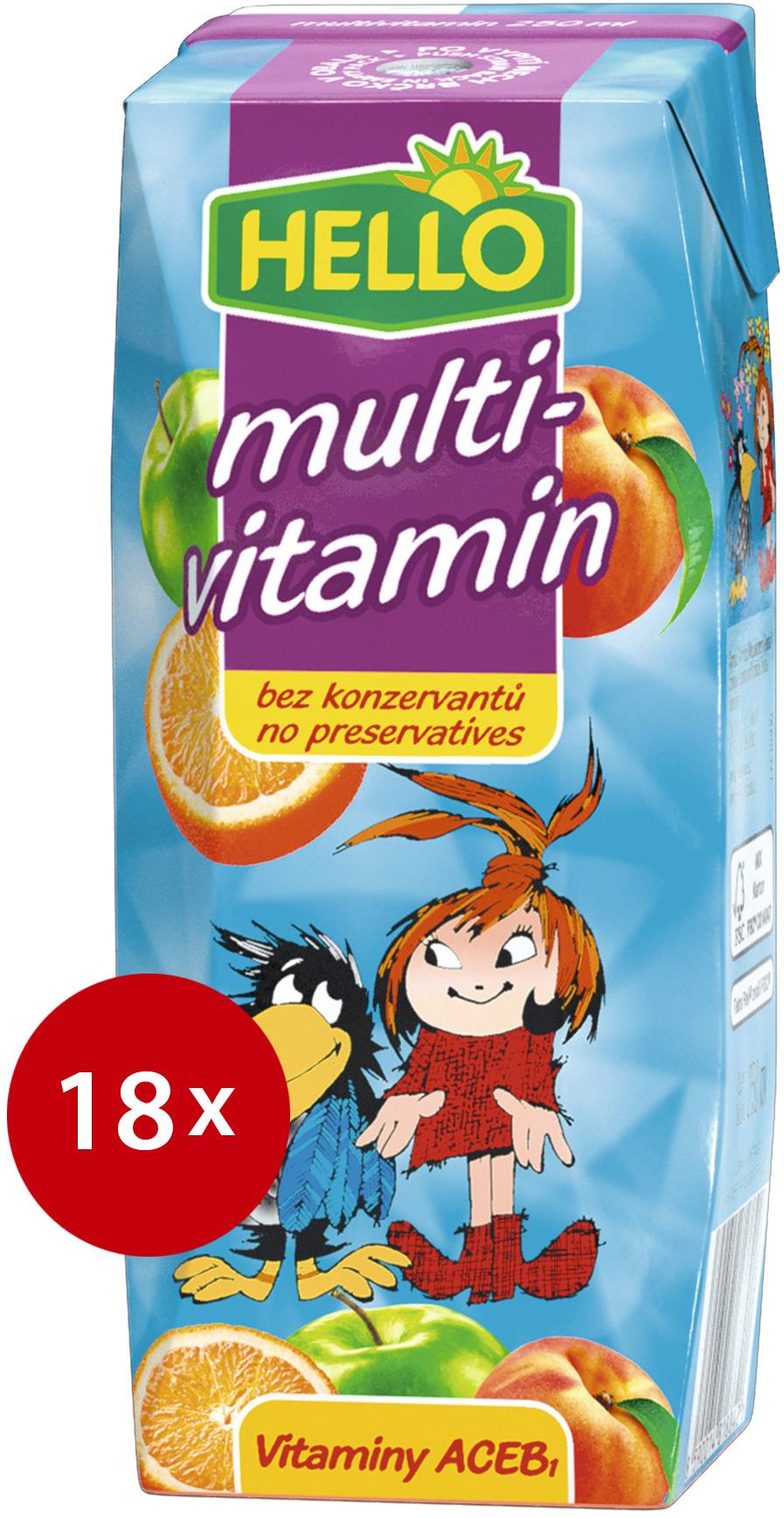 HELLO Mini Multivitamin 18× 250 ml - Nápoj | Alza.cz