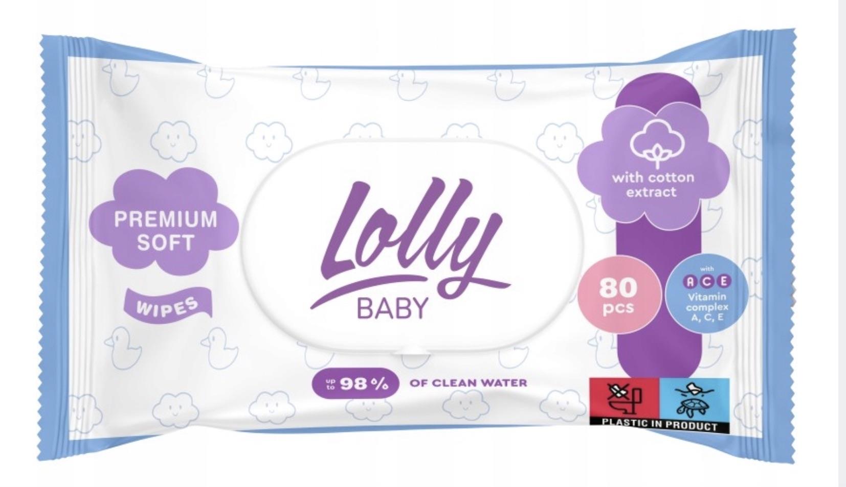 LOLLY BABY Priemium soft 80 ks - Dětské vlhčené ubrousky | Alza.cz
