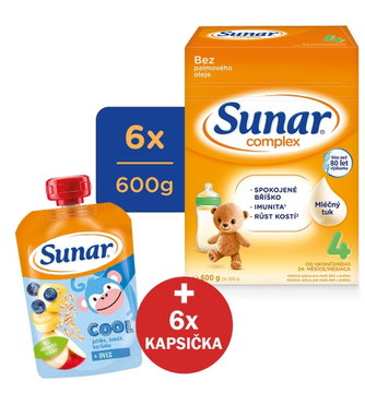 Sunar Complex 4, 6× 600 g + darček - Dojčenské mlieko | Alza.sk