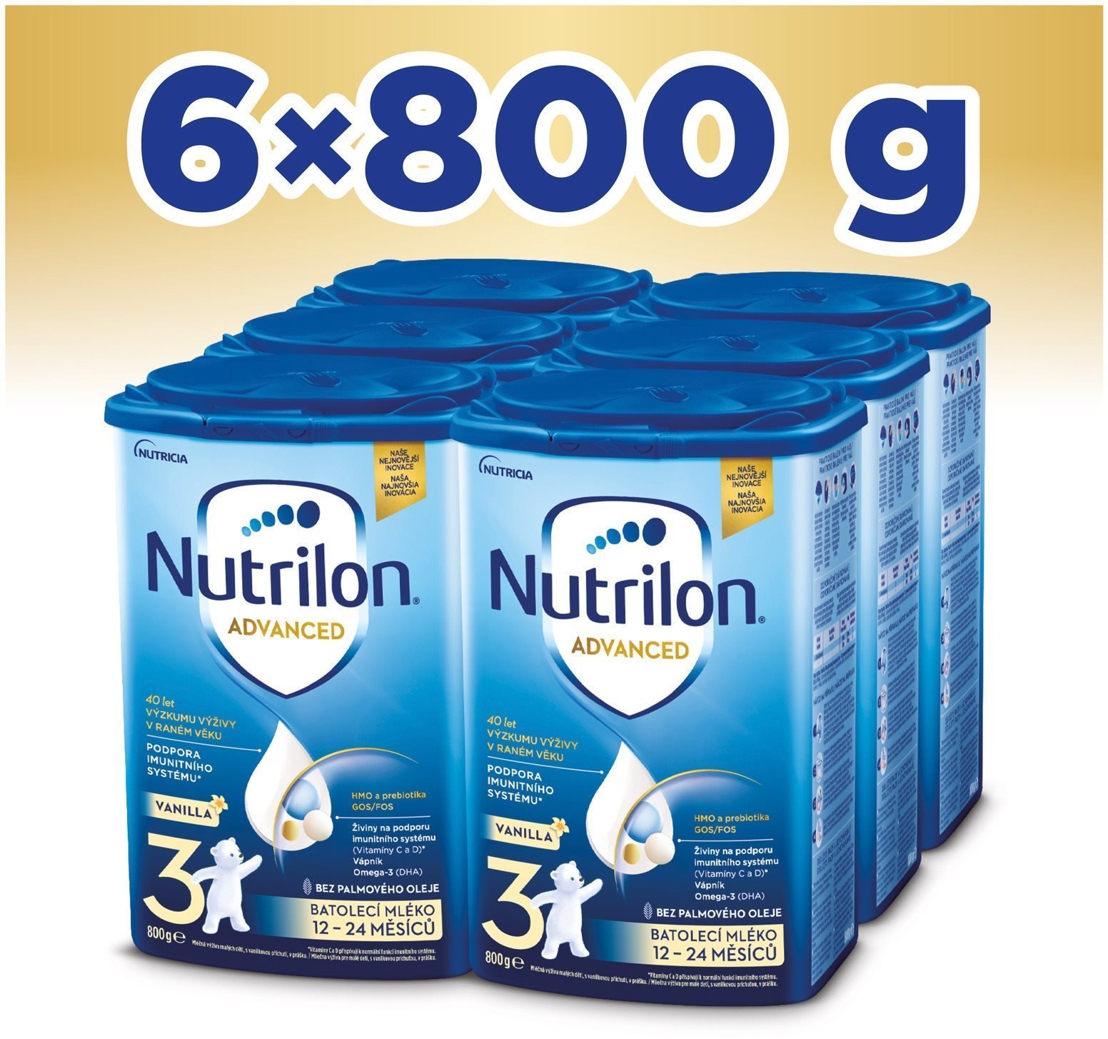 Nutrilon 3 Advanced Vanilla batolecí mléko 6× 800 g, 12+ - Kojenecké mléko | Alza.cz