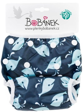 Bobánek Rostoucí plavky pro miminka Modré velryby - Plenkové plavky ...