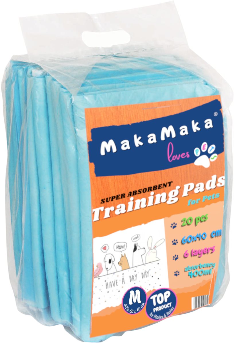 MakaMaka Super Absorbent Training Pads for Pets M – 40 × 60 cm 20 ks ...