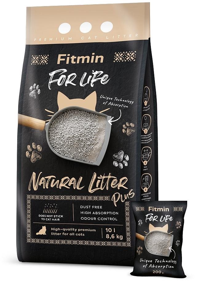 Fitmin For Life Cat Natural Litter Plus přírodní stelivo 10 l 8,6 kg za ...