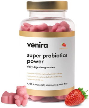 VENIRA Super probiotics power daily digestive gummies, strawberry 60 ks ...