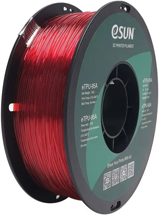 eSUN eTPU-95A transparent red 1kg - Filament | Alza.cz