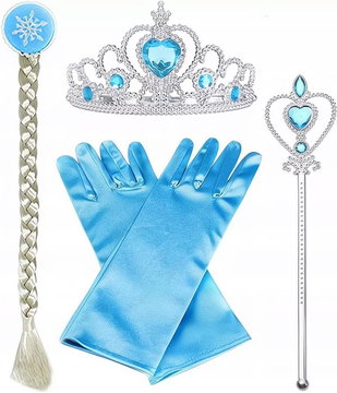 FunCo Elsa Frozen sada doplnkov s korunkou a vrkôčikom - Doplnok ku ...