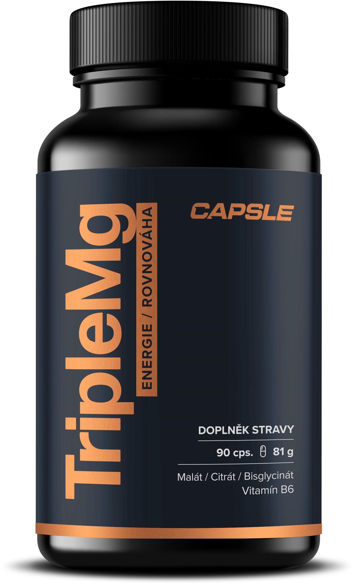 Capsle Triple Mg - Magnesium Malát, Citrát a Bisglycinát + B6 - Hořčík ...