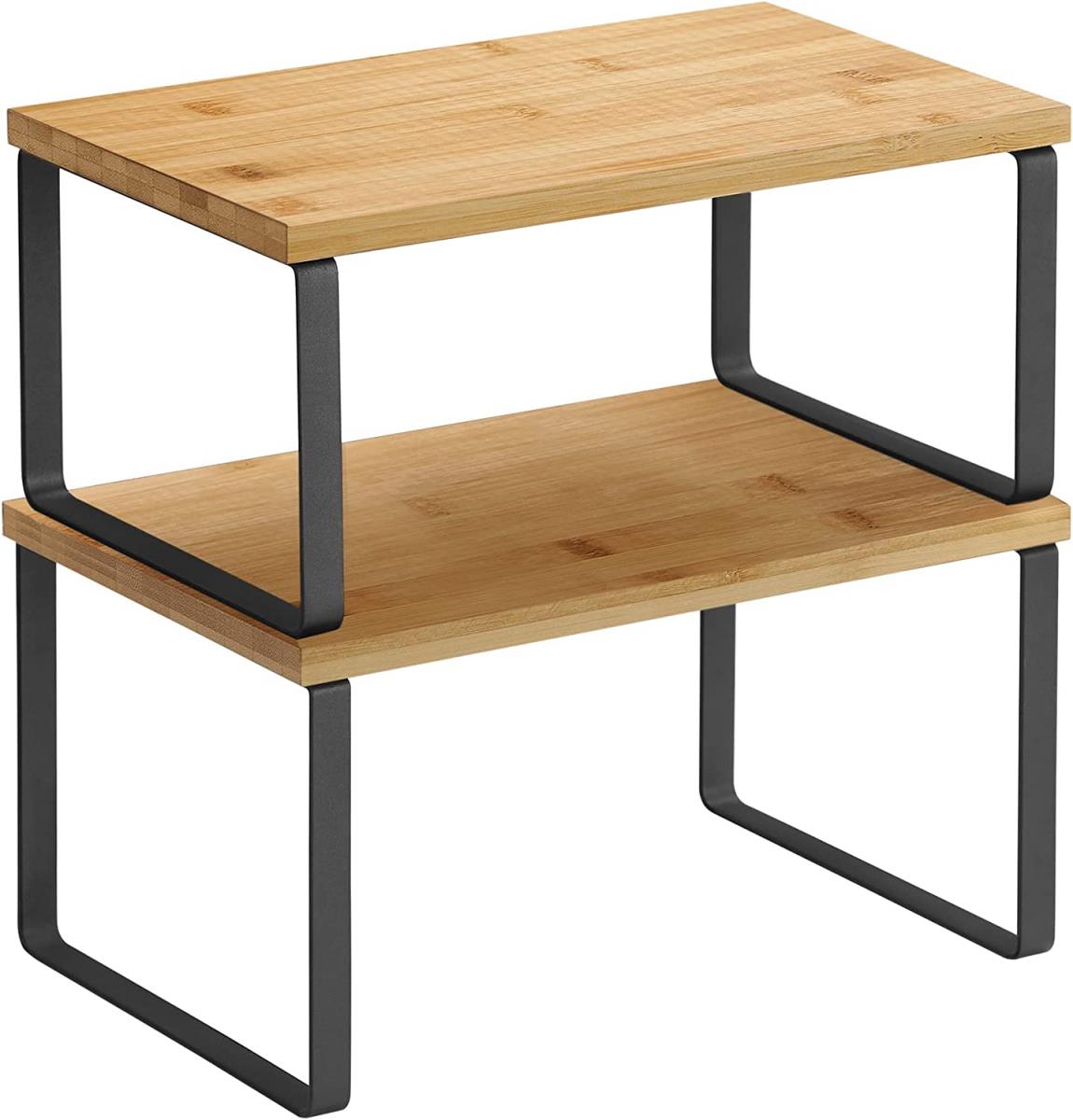 VASAGLE Police bambusové 2ks, černé - Police | Alza.cz