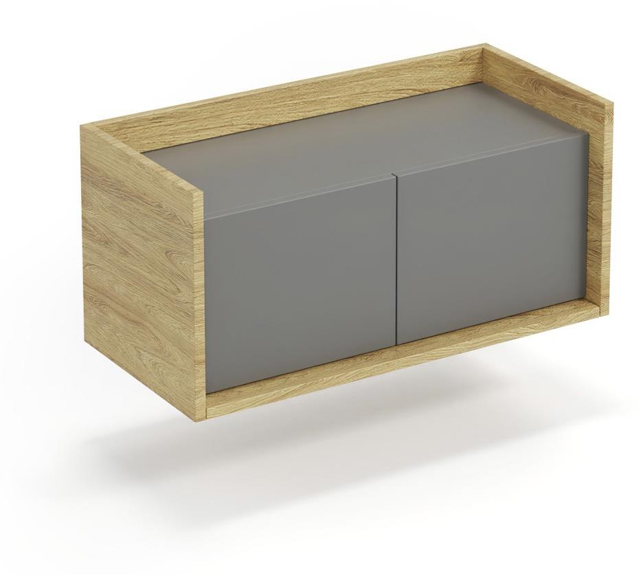 Halmar Nízká skříňka Mobius 2D, hakora přírodní / šedá - Skříňka | Alza.cz