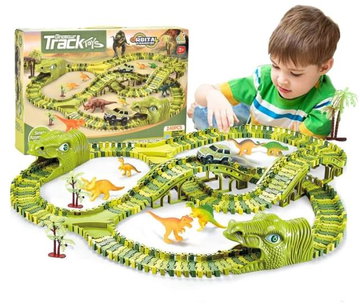 Hurt.Dexxer Pretekárska autodráha pre deti s dinosaurami – 271 prvkov ...