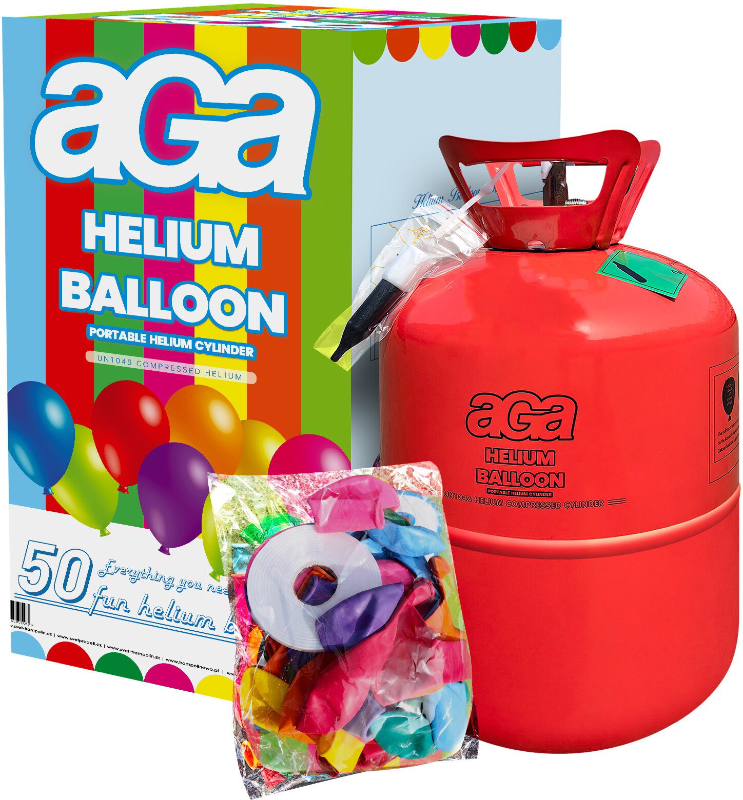 Aga 4Kids Helium do balónků Party 50 balónků za 713 Kč - Balónky s ...