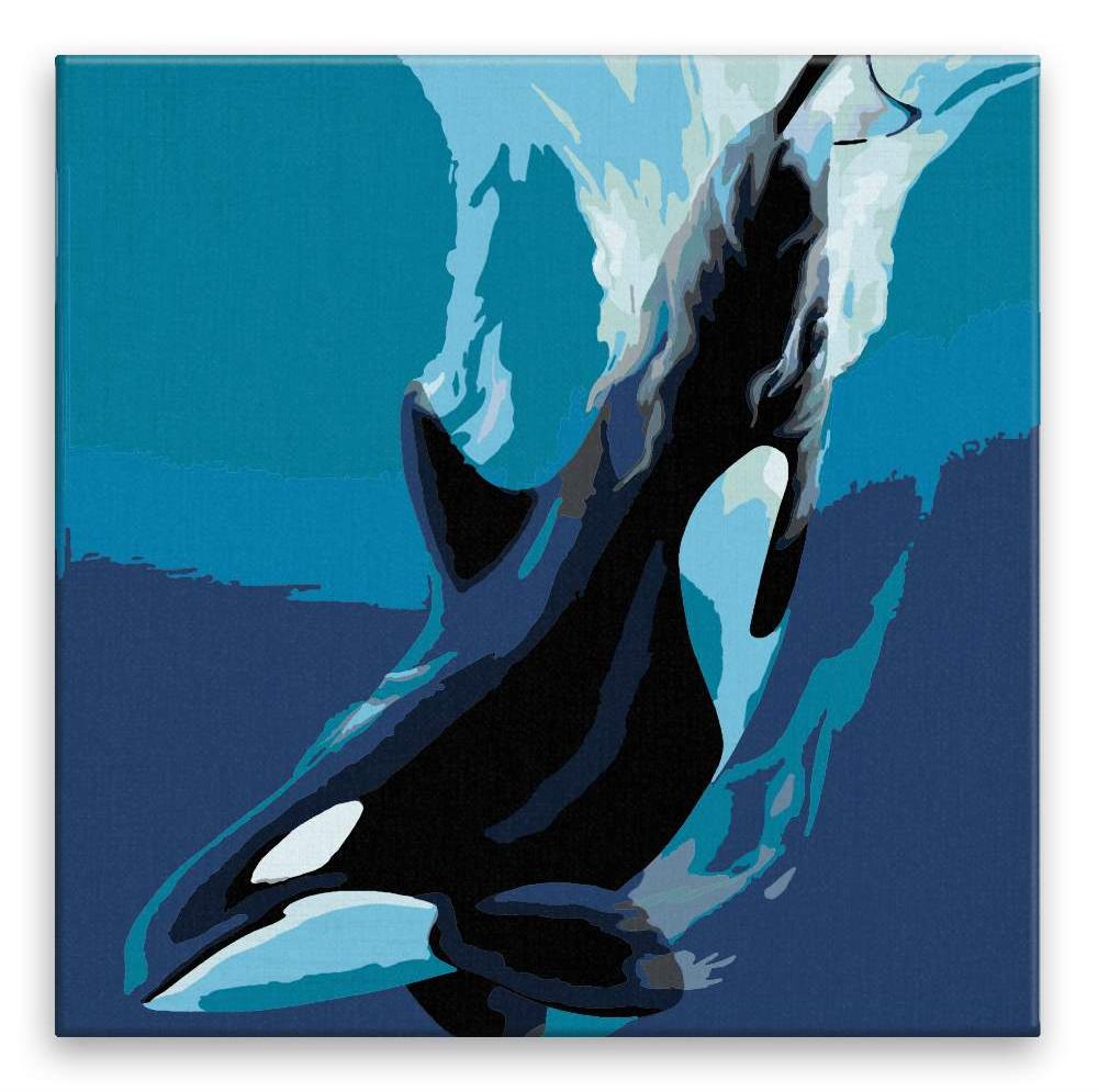 Kosatka - 40 × 40 cm, bez dřevěného rámu - Malování podle čísel | Alza.cz