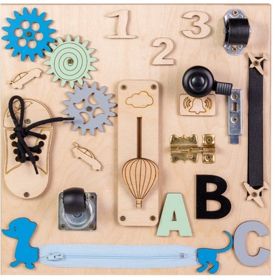 Dřevěný Activity board pro kluky - malý - Activity board | Alza.cz