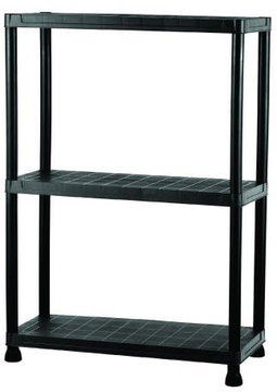 Igotrend Regál plast. 80 × 30 × 96 cm, černý, 3 police - Regál | Alza.cz