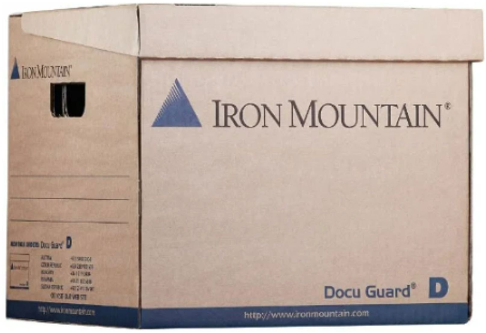 Iron Mountain Box D, 36 × 31 × 32 cm, hnědo-modrá - Archivační krabice ...