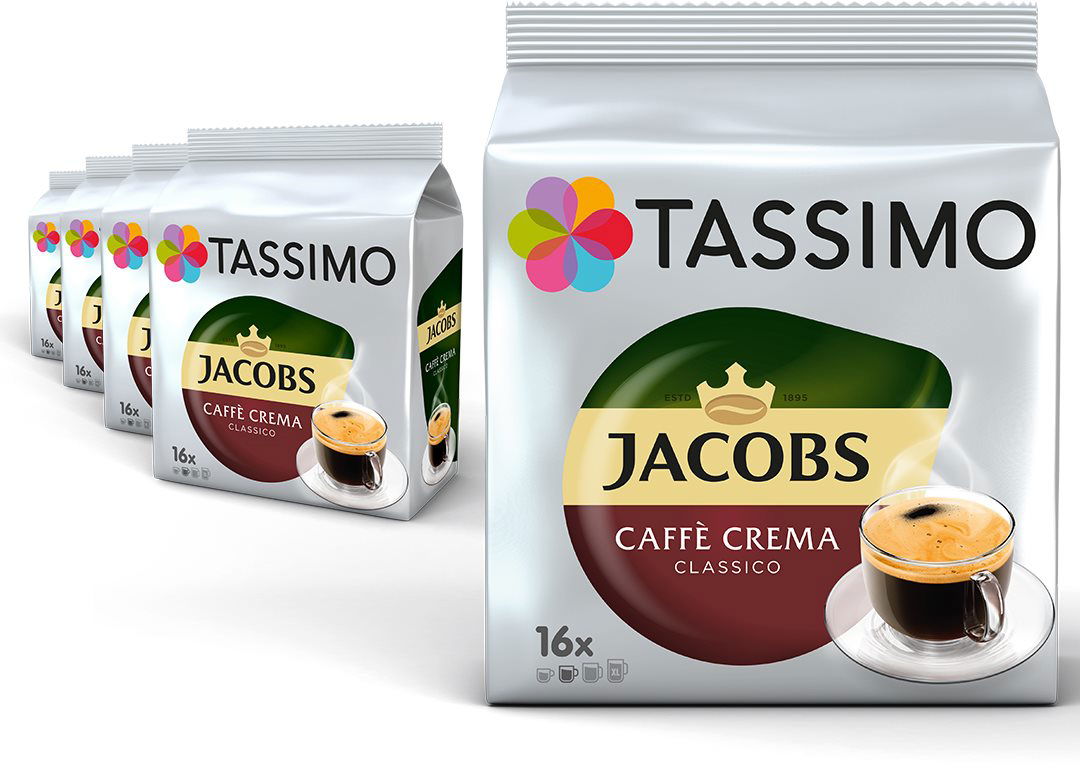 TASSIMO kapsle KARTON Jacobs Caffe Crema 80 nápojů - Kávové kapsle ...