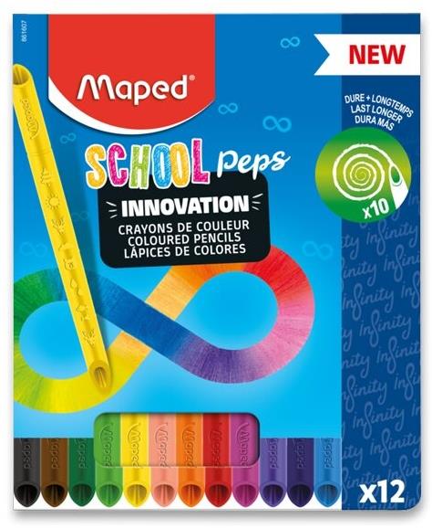 Maped Pastelky School Peps Infinity 12 barev - Pastelky | Alza.cz