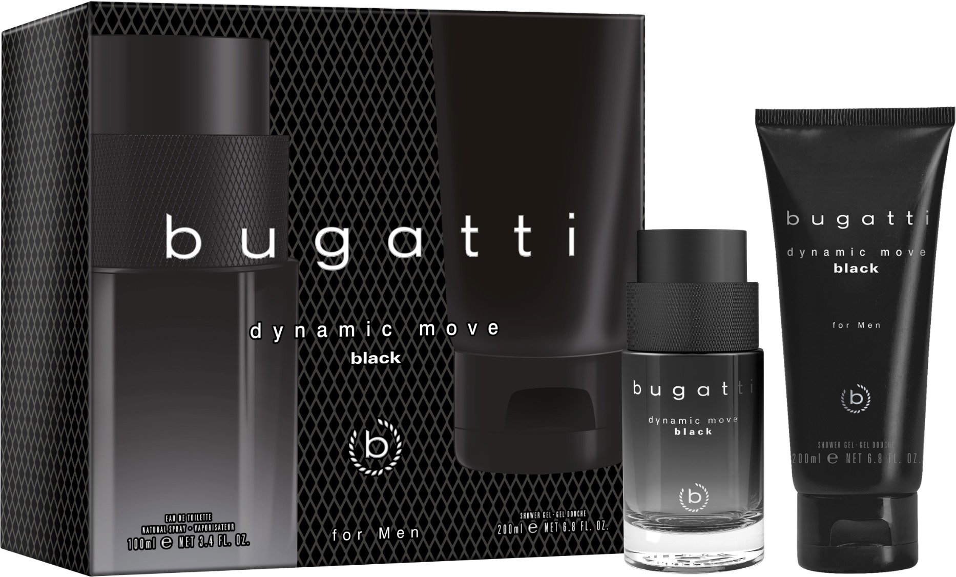 BUGATTI Dynamic Move Black EdT Set 300 ml - Dárková sada parfémů | Alza.cz