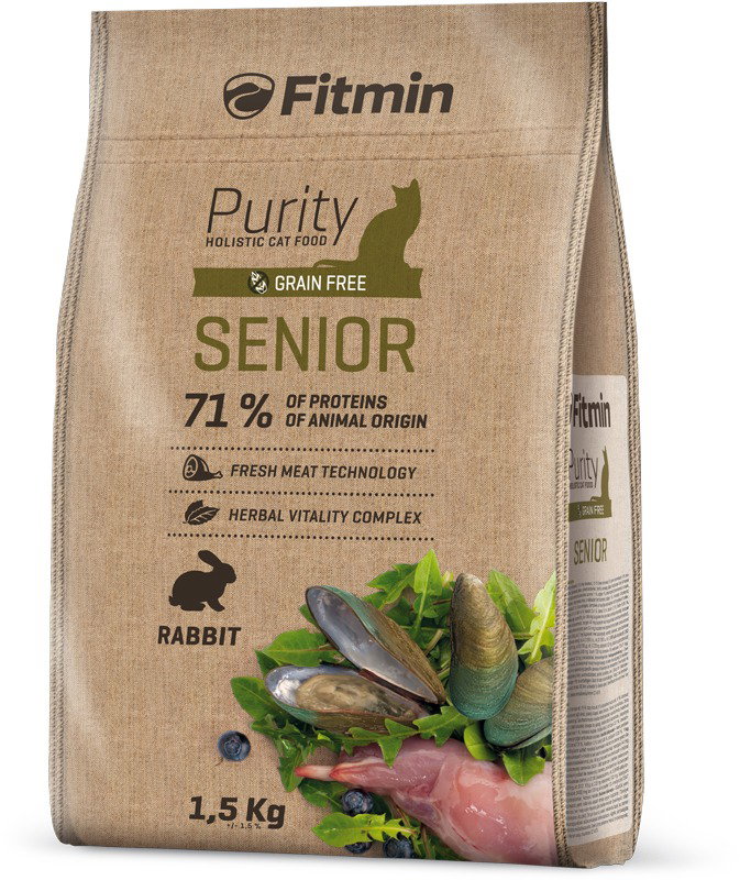 Fitmin Purity Cat Senior s čerstvým králičím pro dospělé a stárnoucí ...