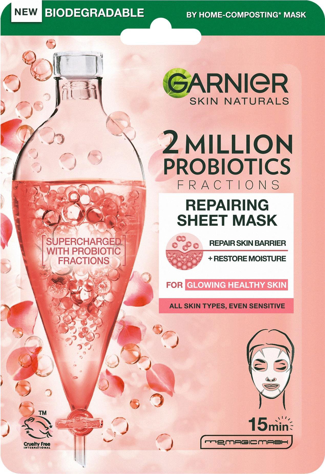 GARNIER Skin Naturals 2 Million Probiotics Repairing Sheet Mask 22 g ...