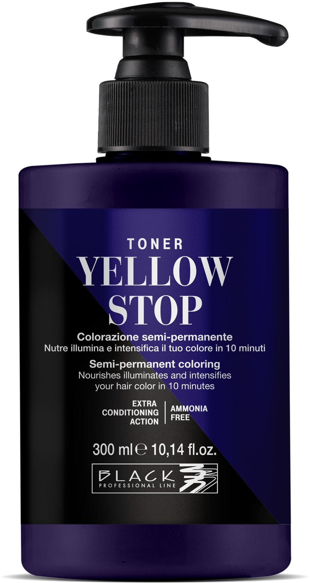 BLACK PROFESSIONAL Barevný toner na vlasy Yellow Stop 300 ml - Oživovač ...