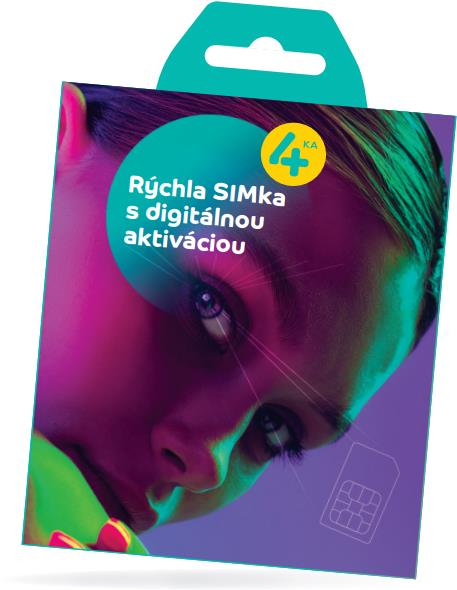 4ka rýchla SIMka s digitálnou aktiváciou - paušál na mesiac zadarmo za ...