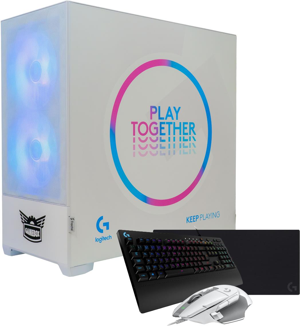 AlzaPC GameBox Prime Logitech Edice - i5 / RTX4060Ti / White + Logitech ...