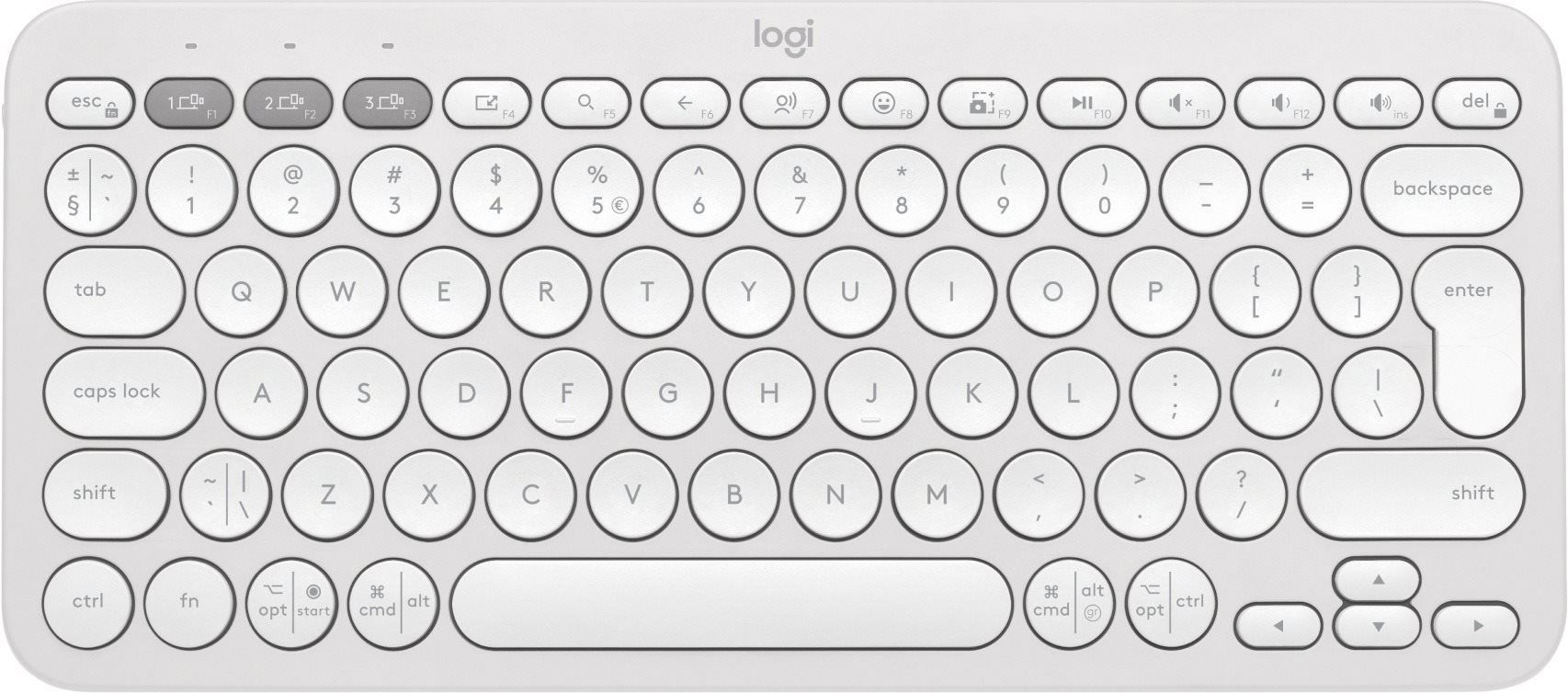 Logitech Pebble Keyboard 2 K380s, Off-white - US INTL - Klávesnice ...