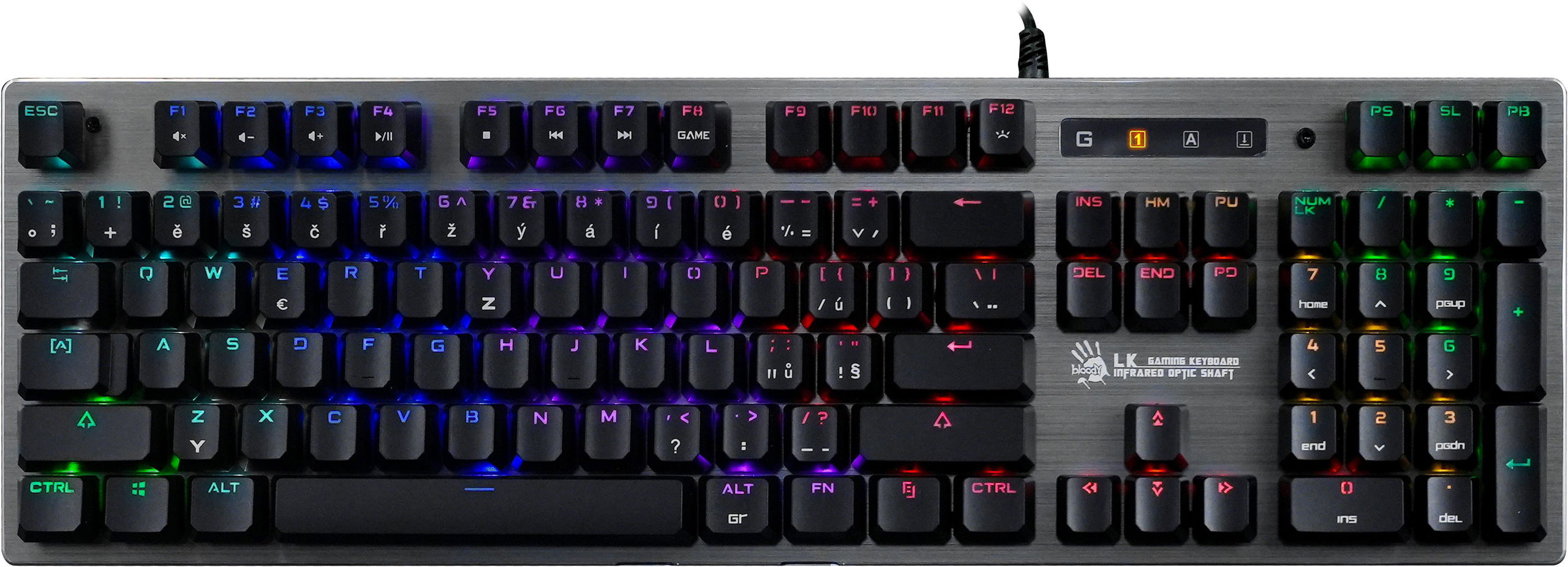 A4tech Bloody B760 Green Switch, USB, CZ, černá - Herní klávesnice | Alza.cz