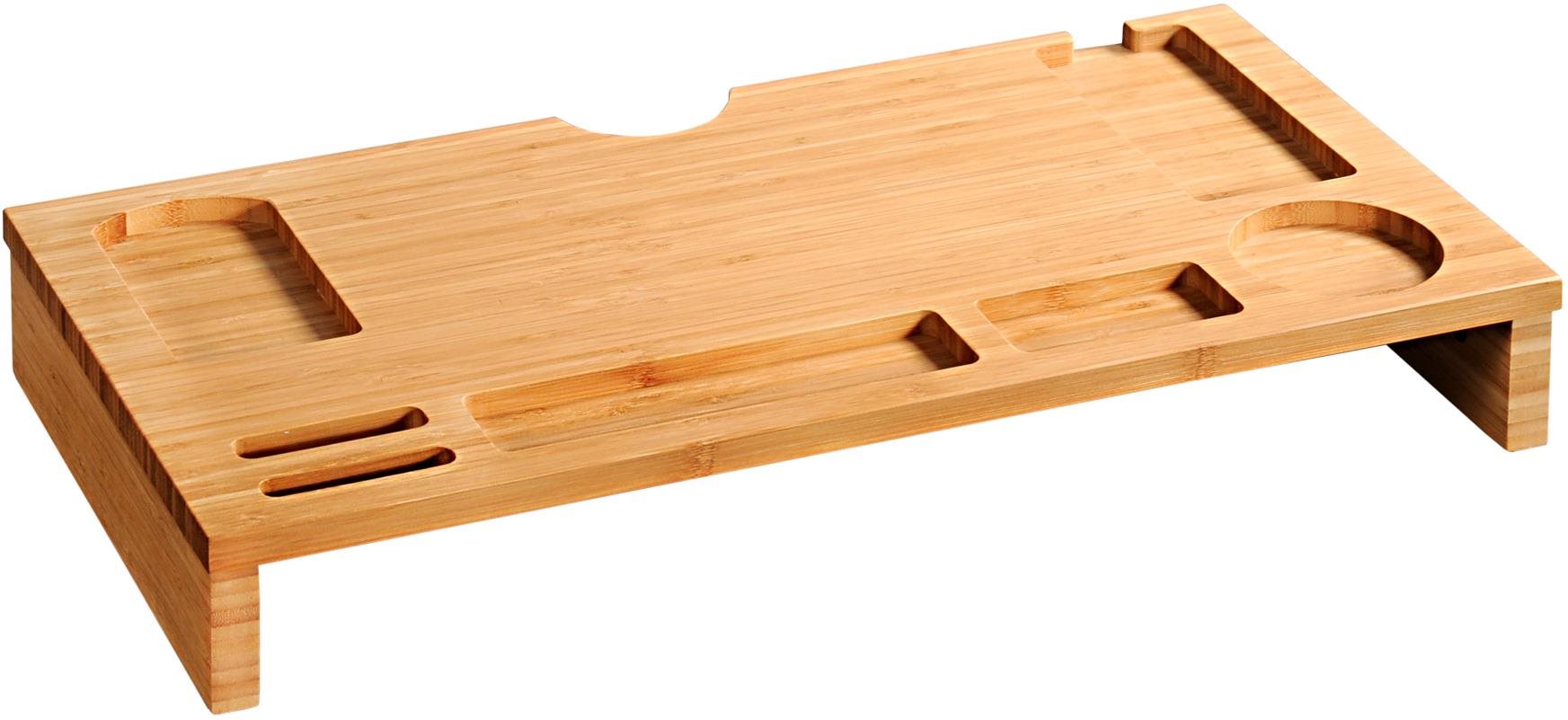 Kesper, Stojan na monitor z bambusu s priehradkami, 66 × 34,5 × 5 cm ...