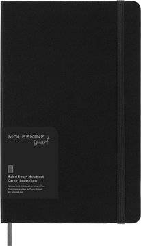 MOLESKINE Smart Writing L, kemény borító, vonalas, fekete - Notesz ...