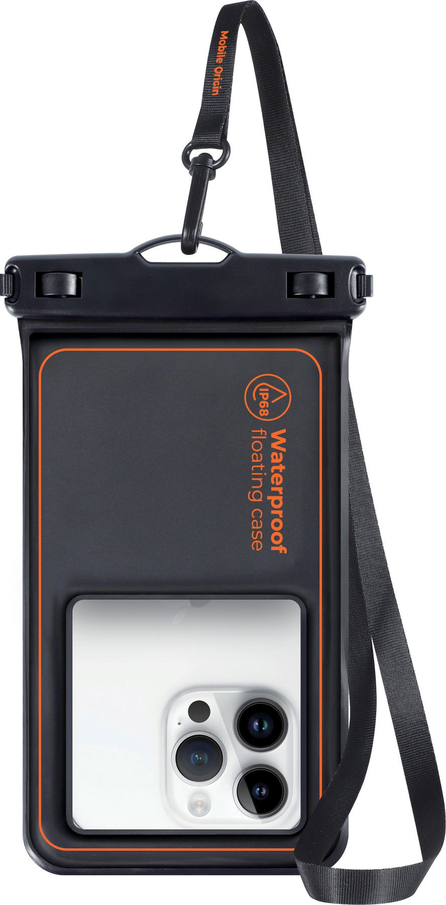 Mobile Origin Waterproof Floating Case 6.8" Black / Orange - Vodotesné ...